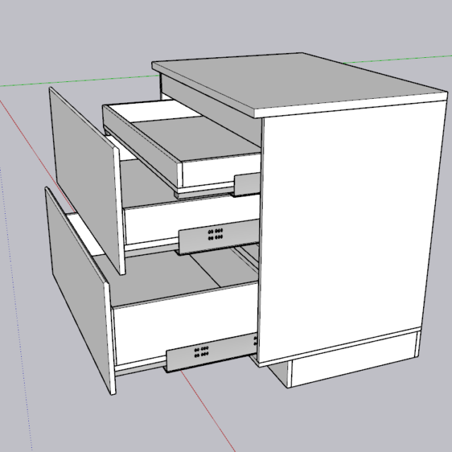 Pack básico para Muebles Bajos en MDF de 15 mm - SketchUp - Arq ...